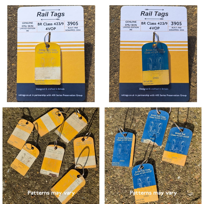 British Rail Class 423 905 4VOP in Connex Multicolour Tags | Rail Tags